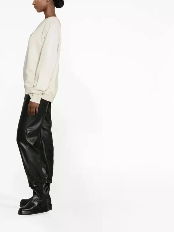 Off-White Cotton Slogan Print Sweatshirt