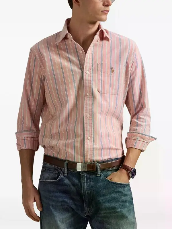 Polo Ralph Lauren Striped Embroidered-logo Shirt