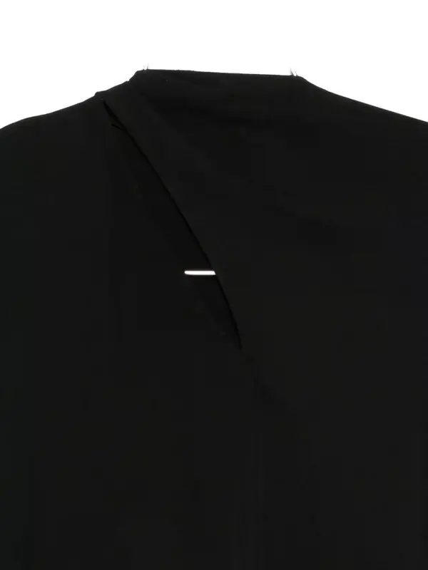 Patrizia Pepe Long Sleeve Cut-out Blouse - Black
