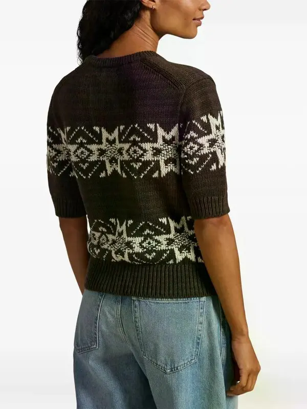 Polo Ralph Lauren Fair Isle Pattern V-neck Sweater
