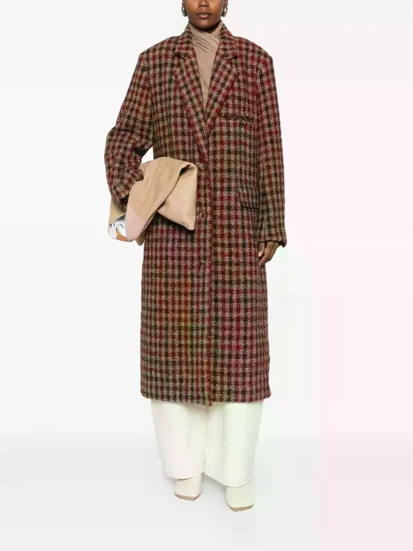 UMA WANG Checked Single-breasted Coat