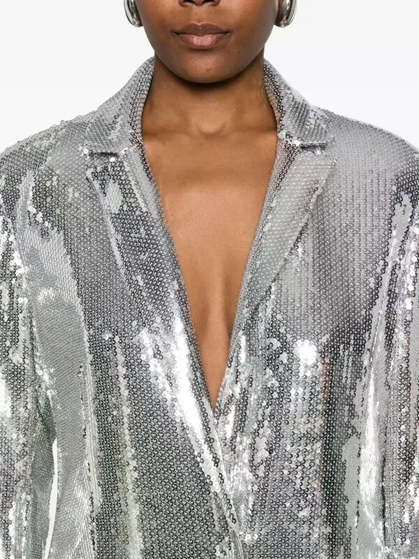 Patrizia Pepe Sequinned Notched Lapel Blazer