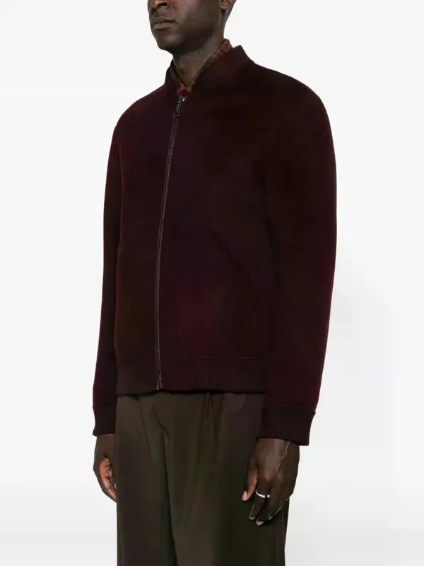 AMARANTO Zip-up Bomber Jacket - Red