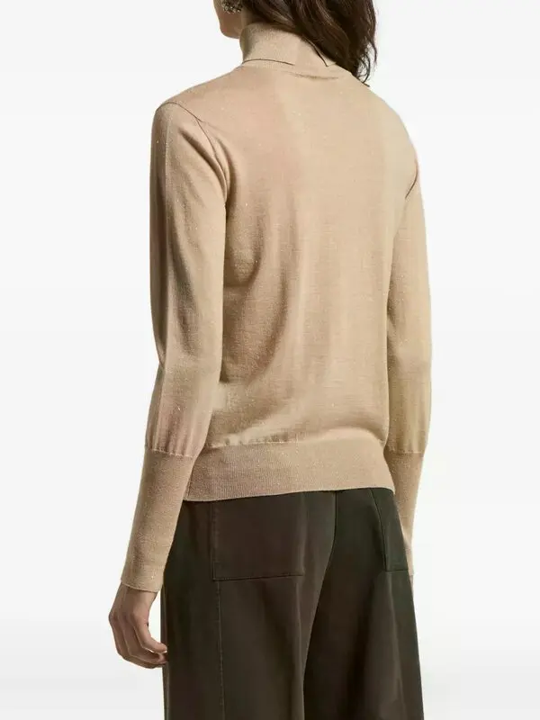 Peserico Roll-neck Glitter-details Pullover
