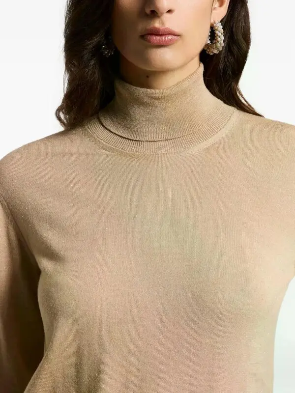 Peserico Roll-neck Glitter-details Pullover