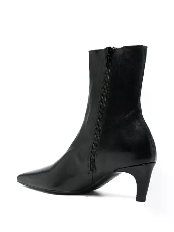 JUDE Pointed-toe Leather Ankle Boots