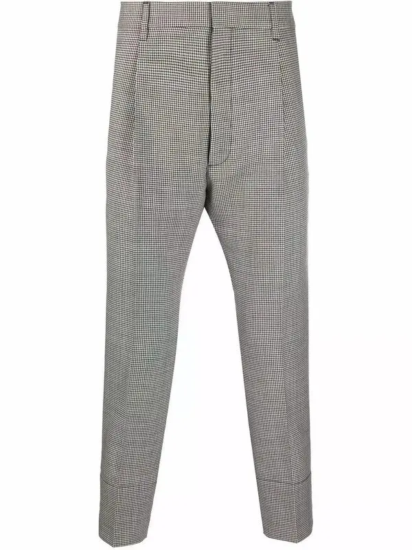 Dsquared2 Houndstooth Cropped Tailored Trousers