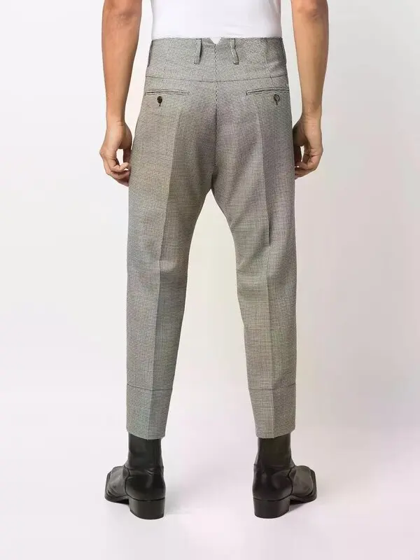 Dsquared2 Houndstooth Cropped Tailored Trousers