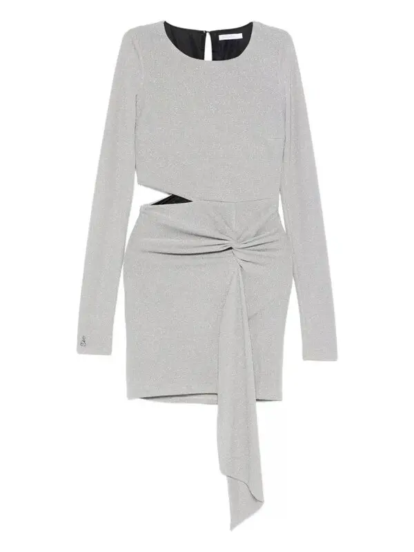 Patrizia Pepe Lurex Cut-out Mini Dress