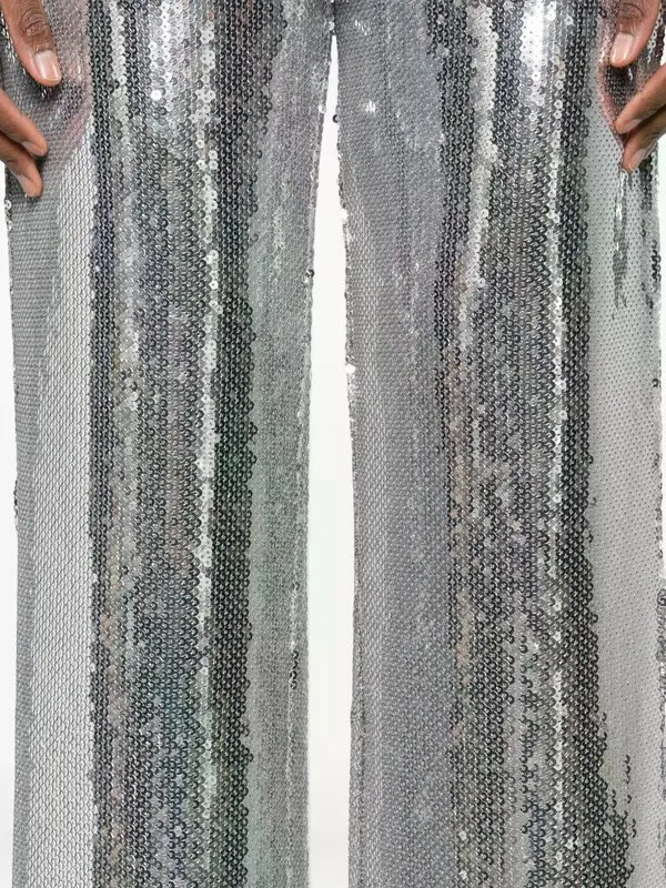 Patrizia Pepe Sequin Embellished Flared Trousers