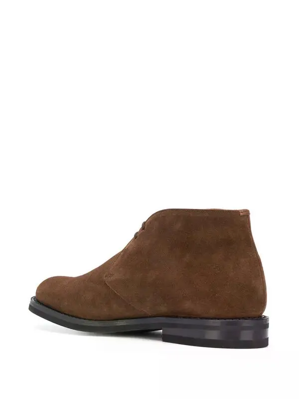 Church's Dark Leather Lace-up Desert Boots - Brown