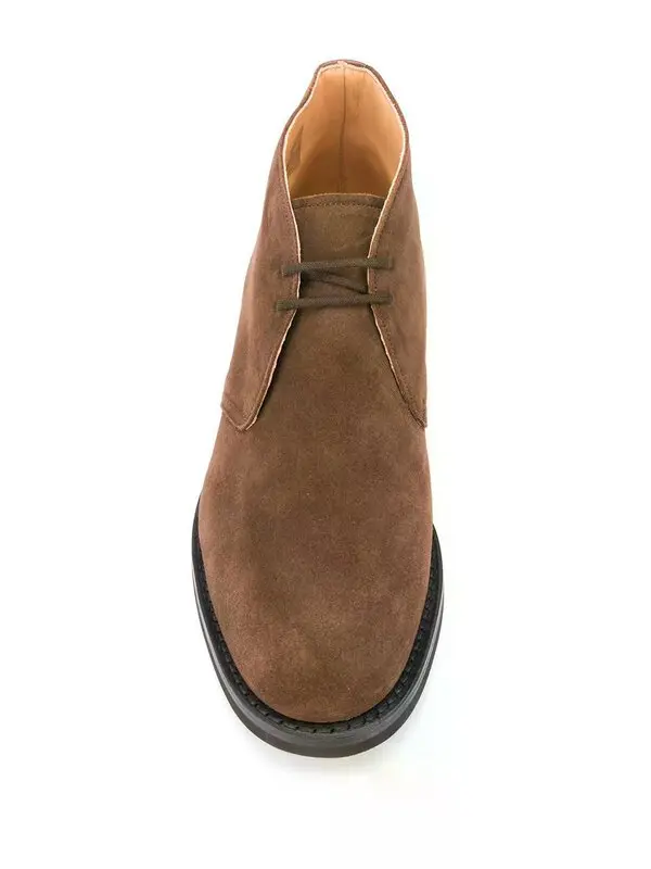 Church's Dark Leather Lace-up Desert Boots - Brown