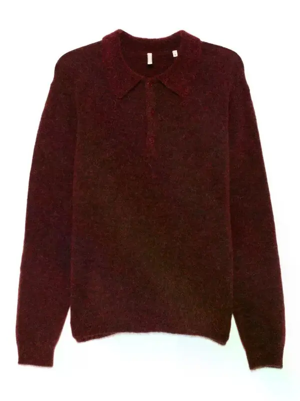 SUNFLOWER Long-sleeve Polo Shirt - Red