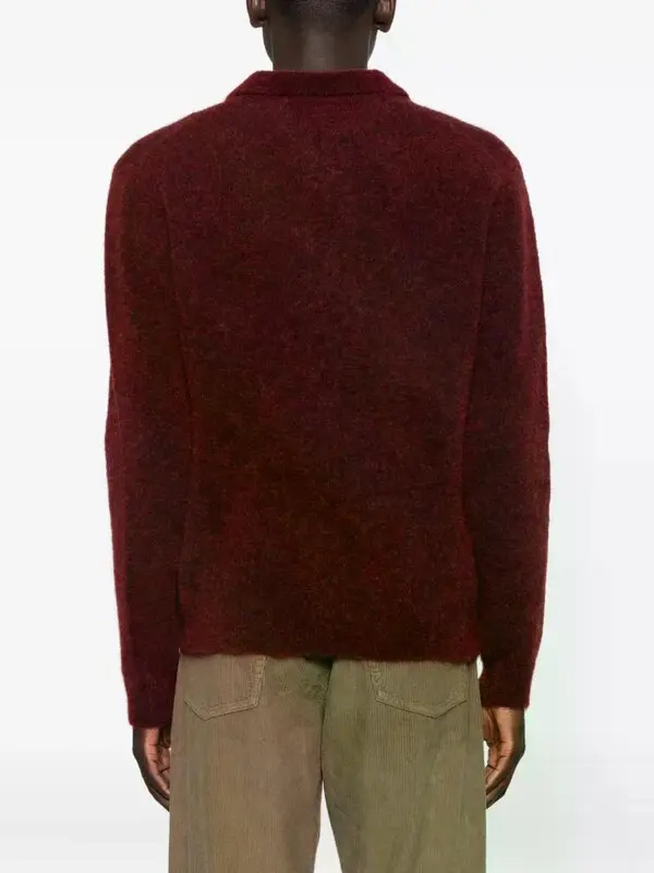 SUNFLOWER Long-sleeve Polo Shirt - Red