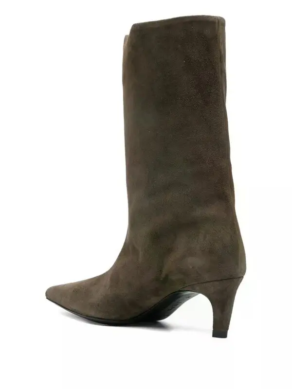JUDE Pointed Toe Kitten Heel Pull On Boots