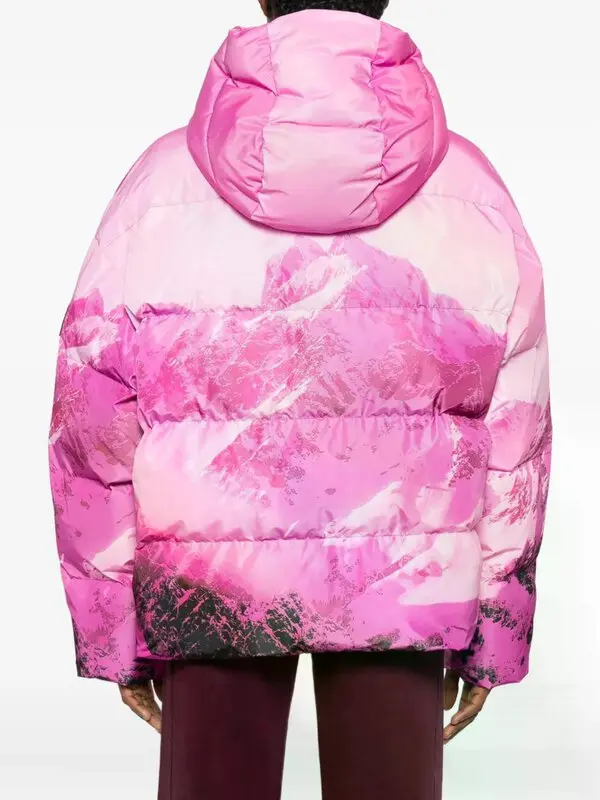 Patrizia Pepe Padded Mountain Print Jacket