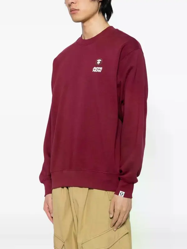 AAPE BY *A BATHING APE Logo-appliqué Sweatshirt - Red