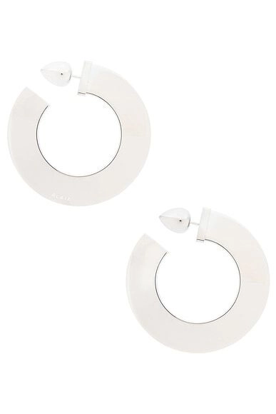 Alaïa Small Blade Hoop Earrings In Silver