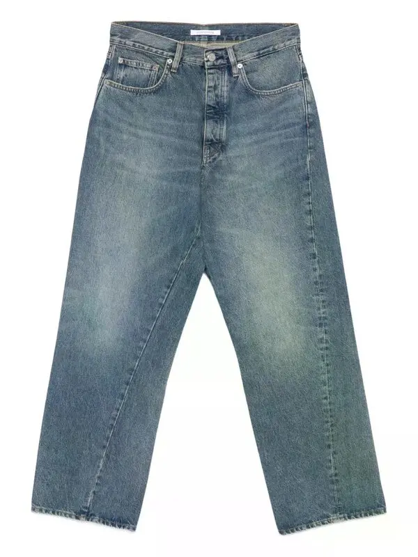 SUNFLOWER Wide-leg Twisted Jeans - Blue