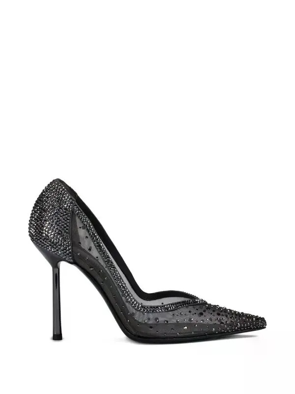 LE SILLA Nicole Crystal-embellished Mesh Pumps - Grey