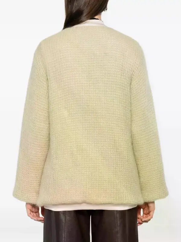 FORTE_FORTE Waffle-knit Pocket Cardigan