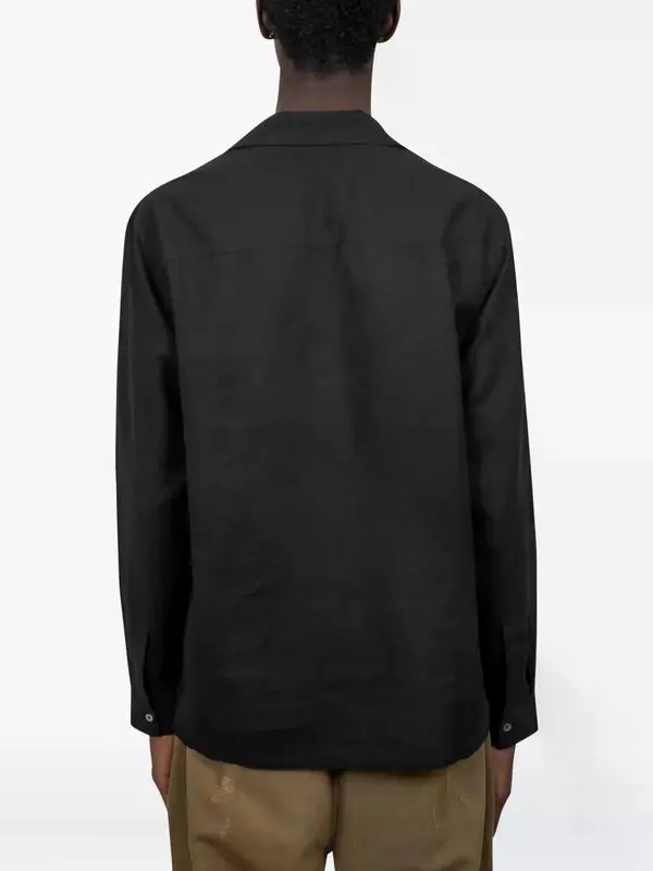 BAZISZT Palm-tree Embroidered Shirt