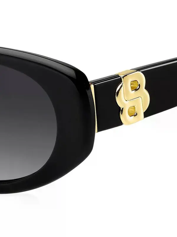 BOSS Logo-plaque Oval-frame Sunglasses