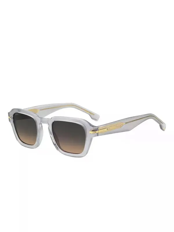 BOSS Square Frame Sunglasses With Gold-tone Detailing