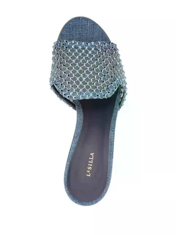 LE SILLA Gilda Mules With Crystal Embellishments
