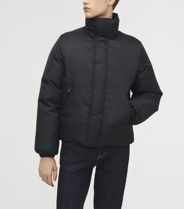 Alexander McQueen Skull Jacquard Puffer Jacket
