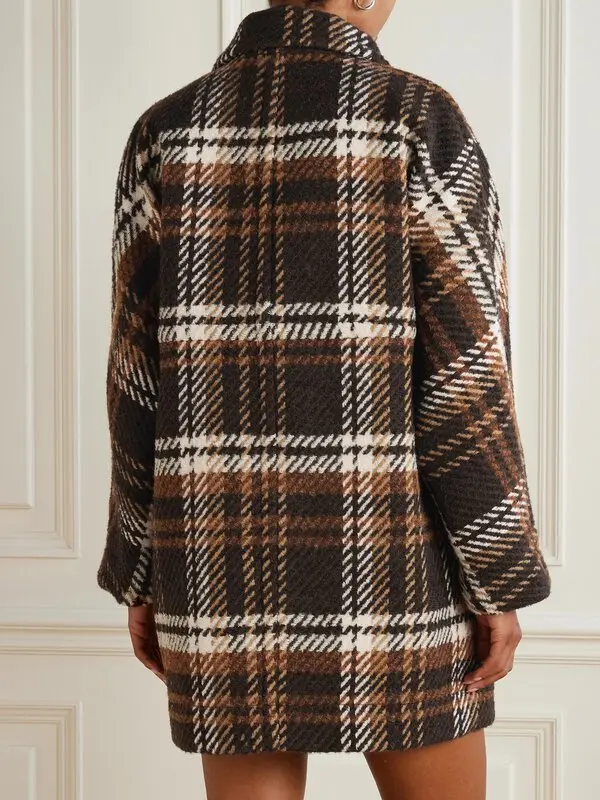 PATOU Checked Wool-blend Coat