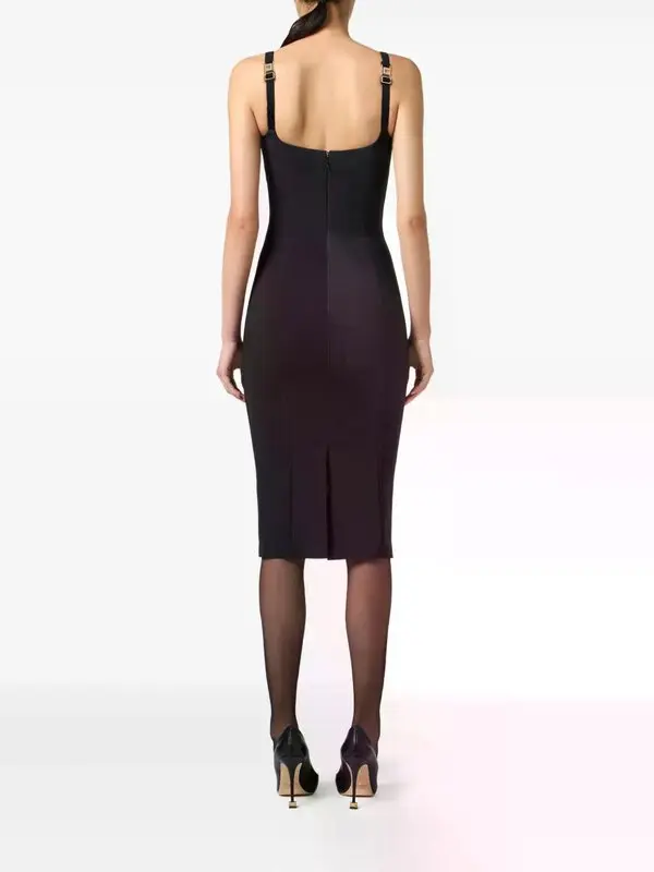 Elisabetta Franchi Crêpe Bead-embellished Midi Dress