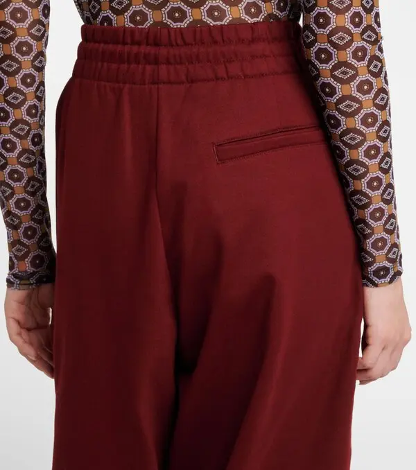 Dries Van Noten Cotton Jersey Wide Leg Drawstring Sweatpants