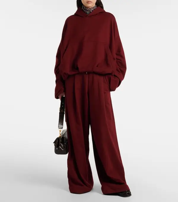Dries Van Noten Cotton Jersey Wide Leg Drawstring Sweatpants