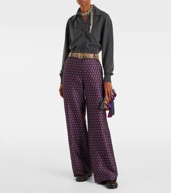 Dries Van Noten Cashmere Polo Collar Cardigan - Grey