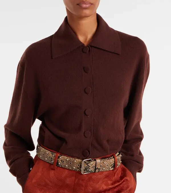 Dries Van Noten Cashmere Polo Cardigan