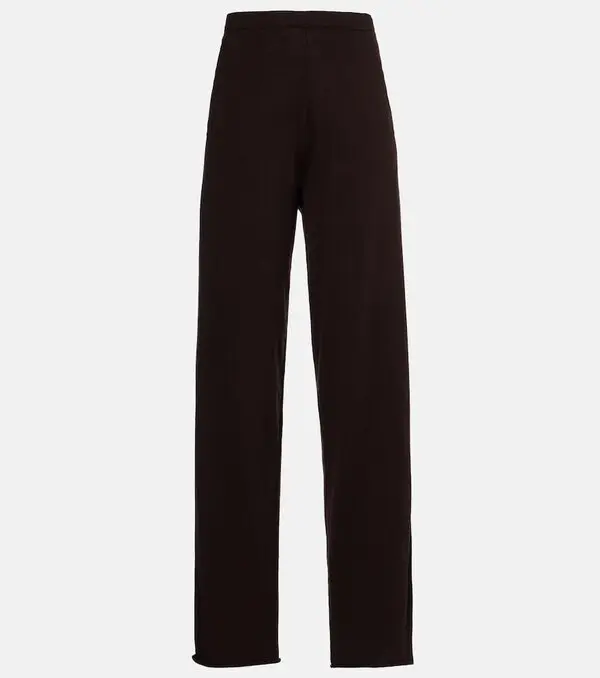 Extreme Cashmere N°353 Relaxed Cotton-blend Straight Pants In Dark - Brown