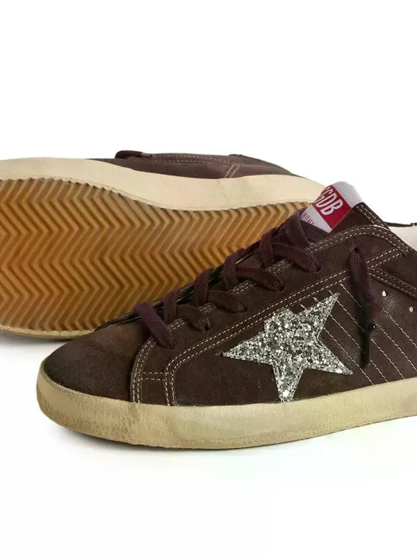 GOLDEN GOOSE Super Star Glitter-star Embellished Sneakers