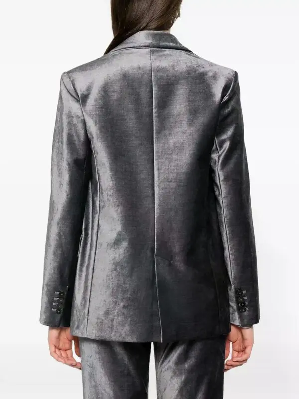 FORTE_FORTE Velvet Single-breasted Blazer
