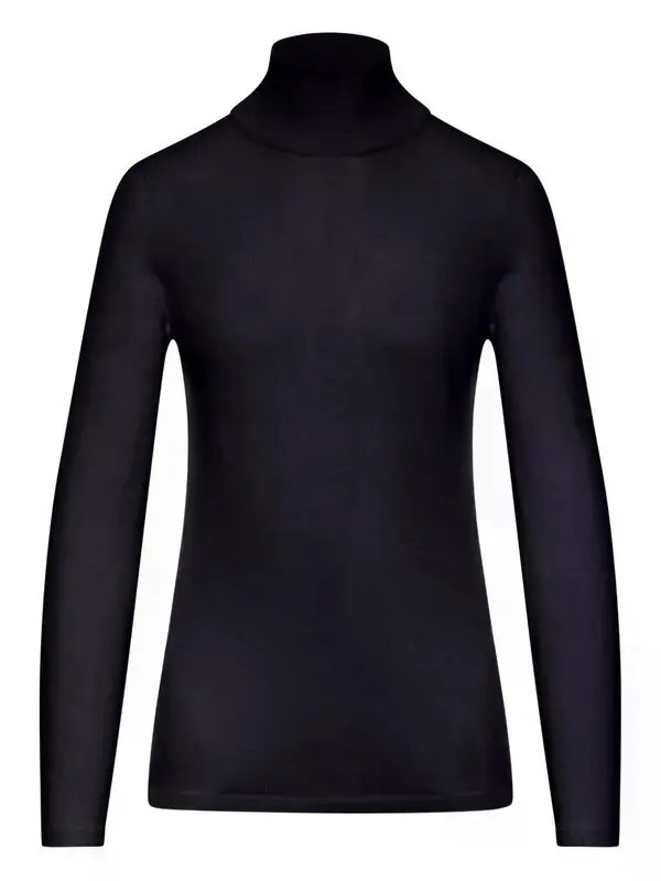 Max Mara Cashmere Roll Neck Sweater - Black