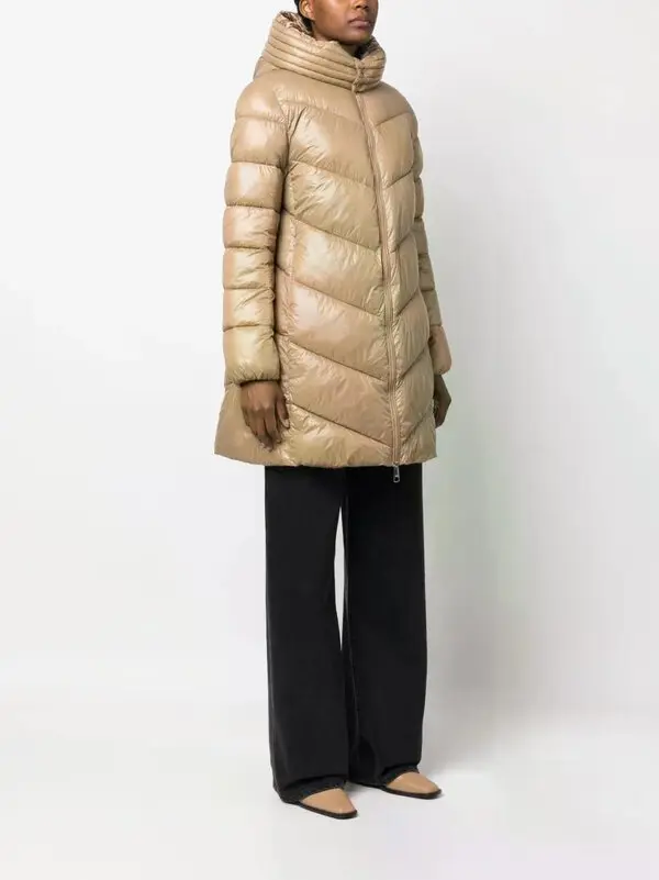BOSS Quilted Funnel Neck Raincoat