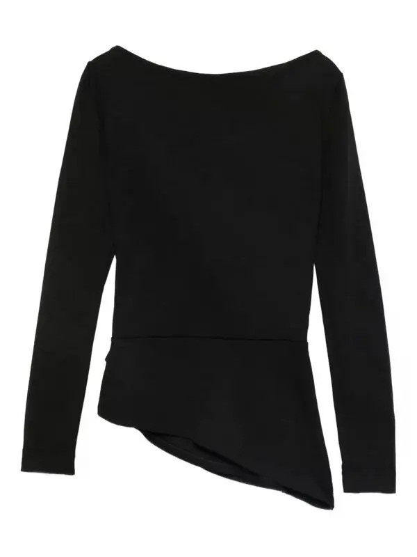 Chiara Boni La Petite Robe Asymmetrical Long Sleeve Blouse