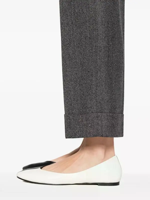 Peserico Pressed-crease Wool Blend Trousers