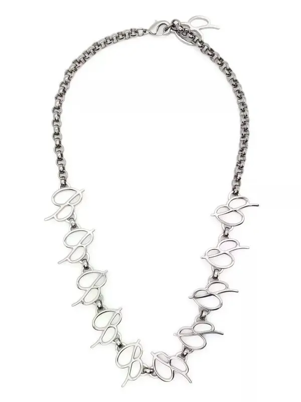 Blumarine Logo Lettering Necklace - Silver