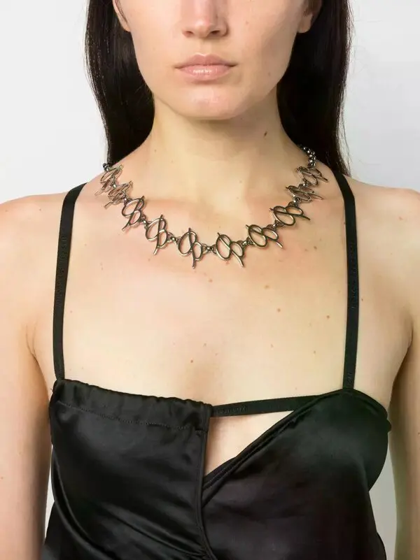 Blumarine Logo Lettering Necklace