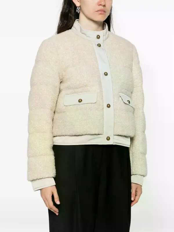 Moncler Blandy Bouclé Tweed Jacket - Neutrals