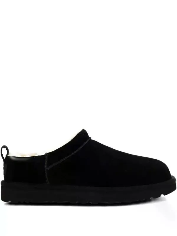 UGG Classic Micro Suede Shearling Lined Clogs - Black