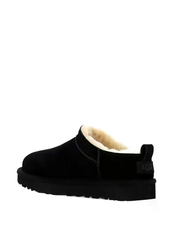 UGG Classic Micro Suede Shearling Lined Clogs - Black