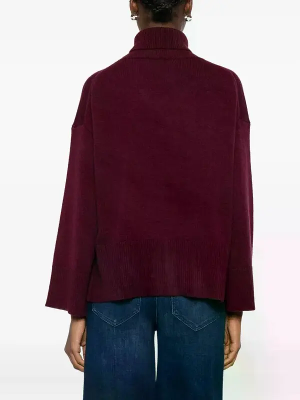 PUROTATTO High-neck Side-split Sweater