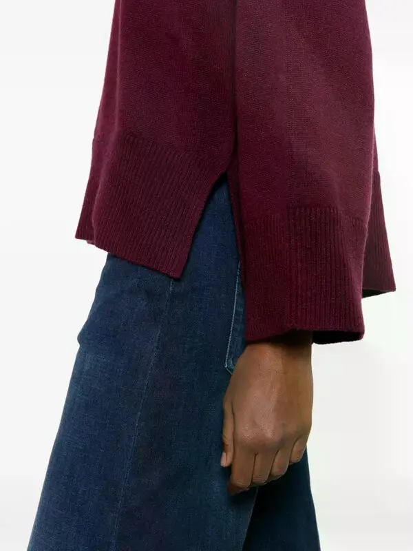 PUROTATTO High-neck Side-split Sweater